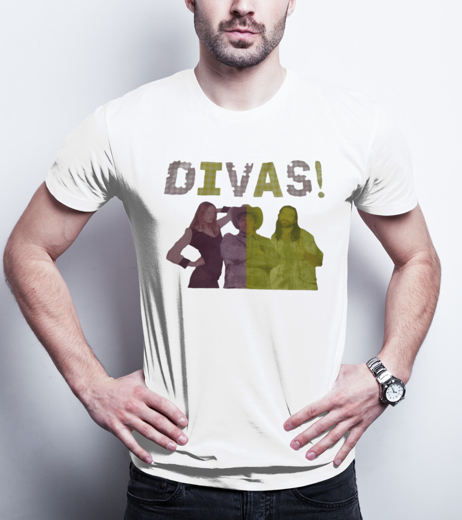 Divas Pop Culture Iconic Trio Plaid T-Shirt