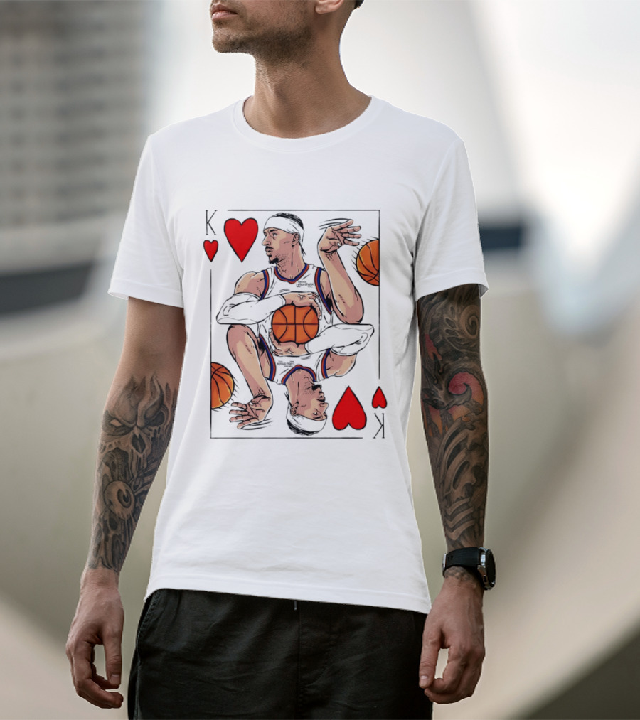 Josh Hart New York Knicks King Of Hearts NBA Card T-Shirt