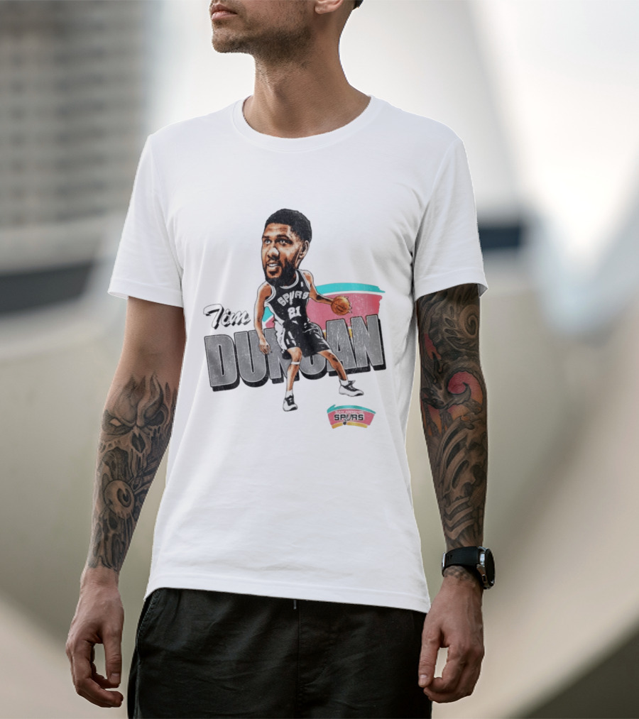 San Antonio Spurs Tim Duncan NBA Basketball Bobblehead 21 T-Shirt