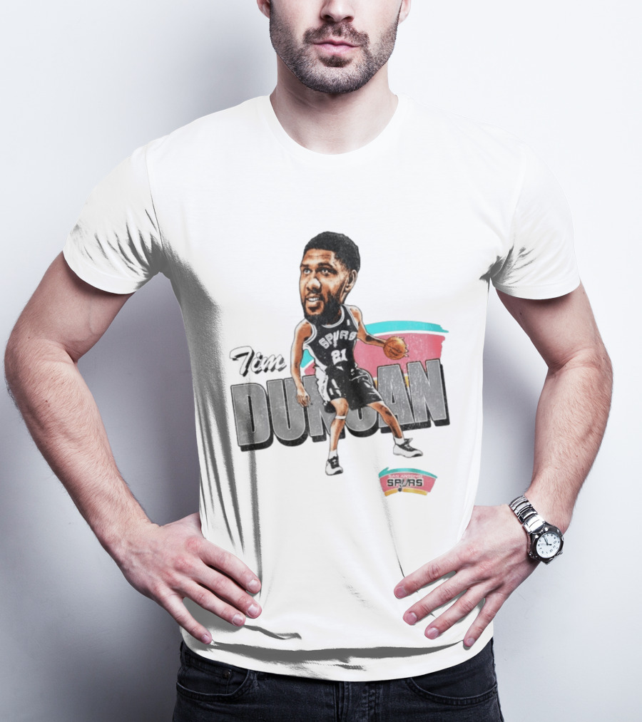 San Antonio Spurs Tim Duncan NBA Basketball Bobblehead 21 T-Shirt