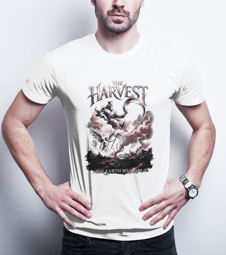 The Harvest Ripe Earth Dark Reaper Scythe T-Shirt