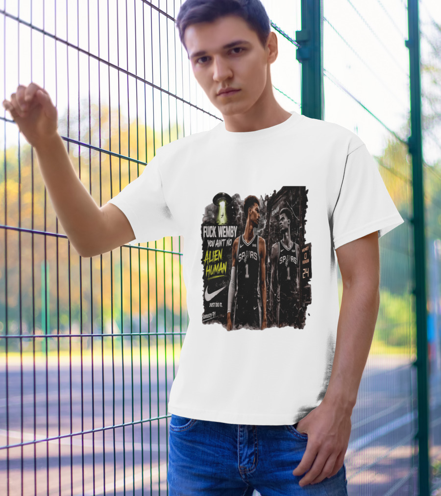 Victor Wembanyama San Antonio Spurs You Ain't No Alien Human Nike Just Do It T-Shirt