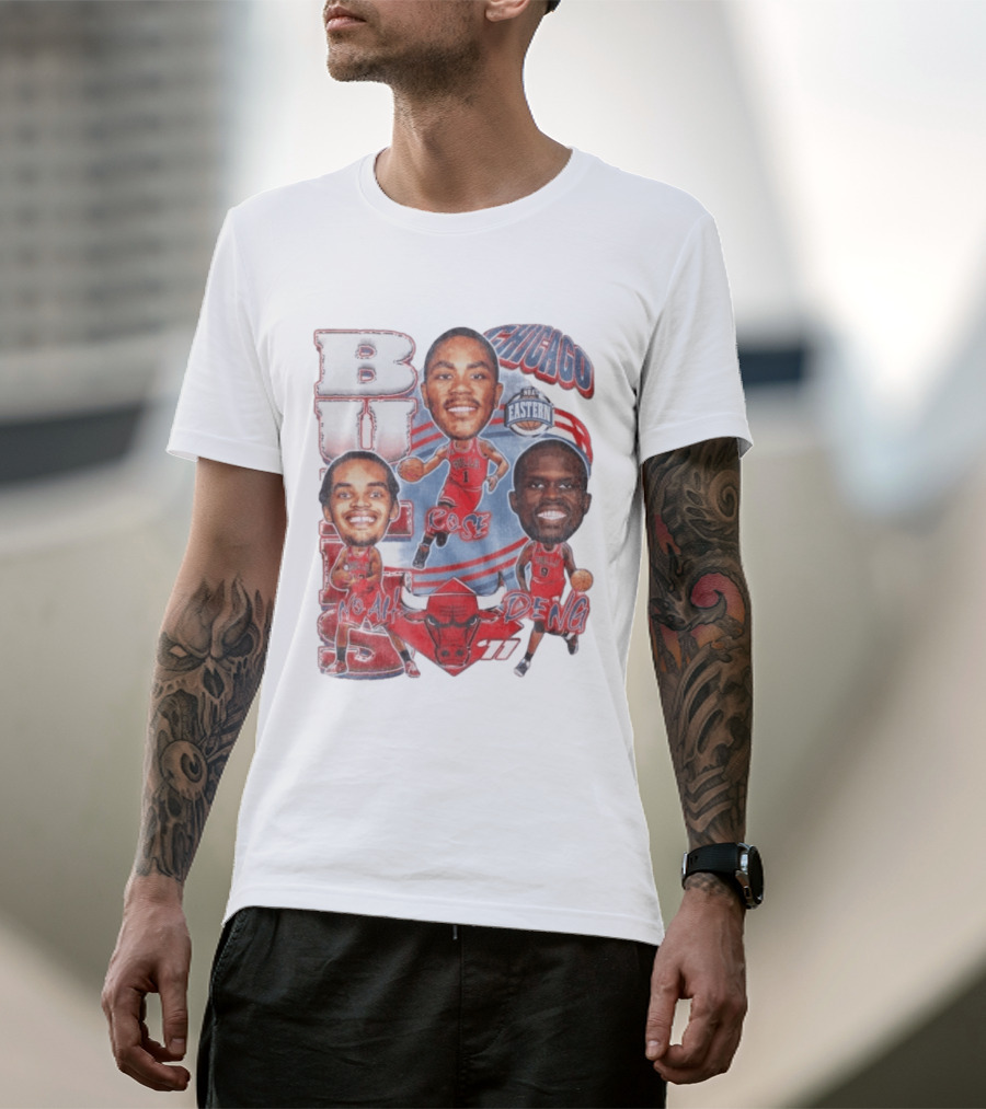 Chicago Bulls Noah Rose Deng NBA Eastern Conference Basketball Stars 11 T-Shirt