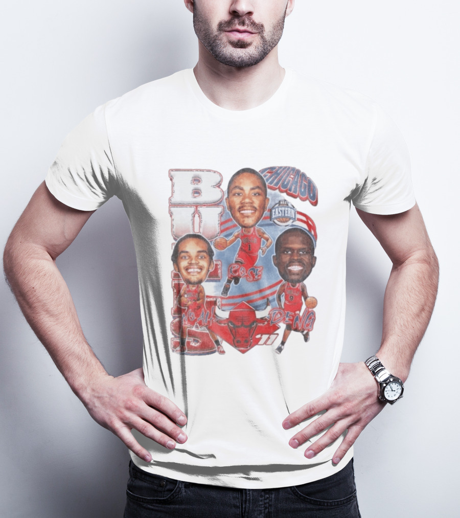 Chicago Bulls Noah Rose Deng NBA Eastern Conference Basketball Stars 11 T-Shirt
