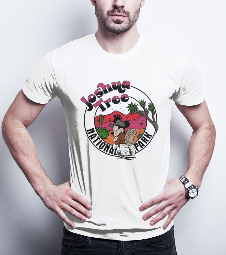 Mickey Mouse Hiking Adventure Joshua Tree National Park T-Shirt