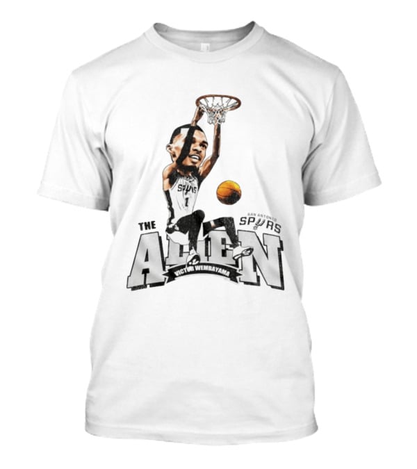 San Antonio Spurs The Alien Victor Wembanyama Basketball Dunk T-Shirt