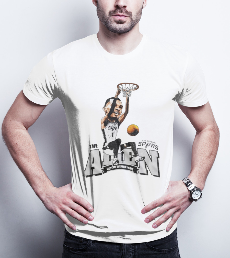 San Antonio Spurs The Alien Victor Wembanyama Basketball Dunk T-Shirt