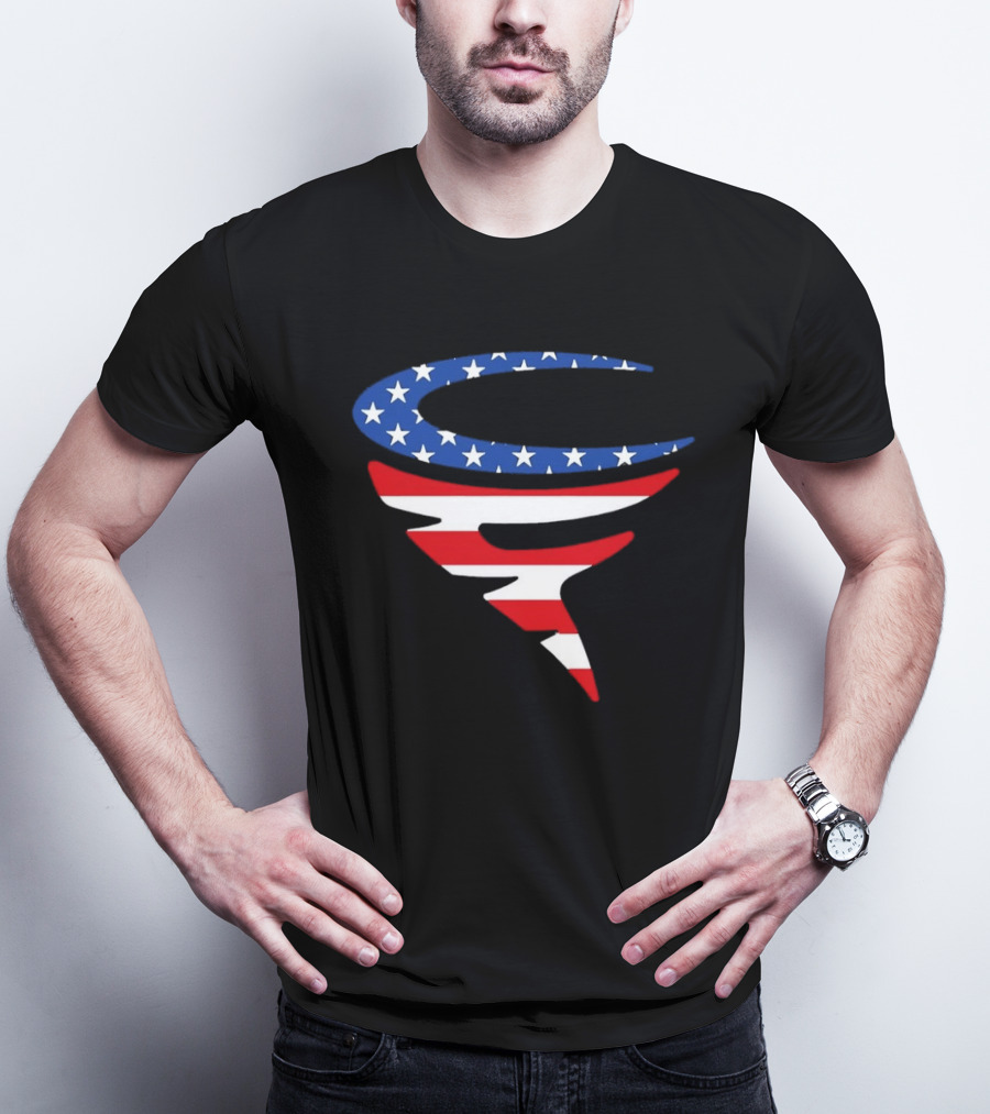 American Flag Stars Stripes Football Team Spirit T-Shirt