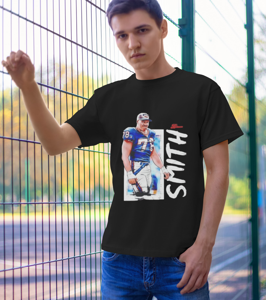 Buffalo Bills Bruce Smith 78 Sack Man NFL Legends T-Shirt