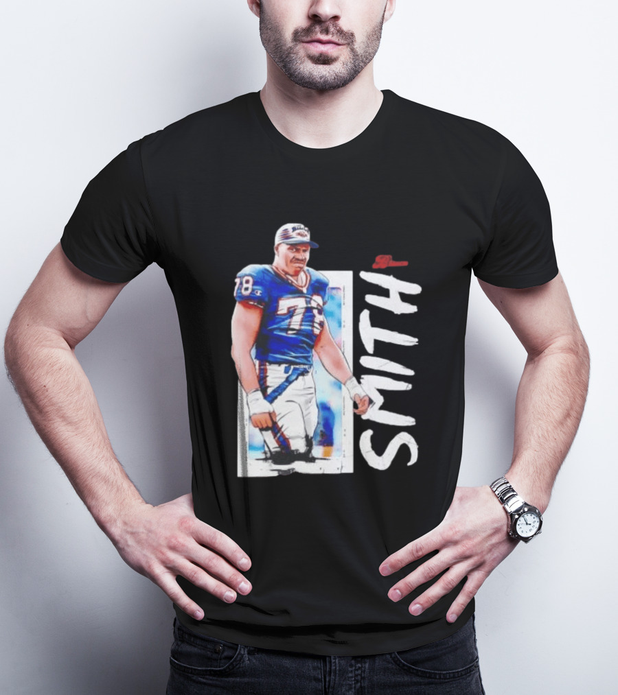 Buffalo Bills Bruce Smith 78 Sack Man NFL Legends T-Shirt