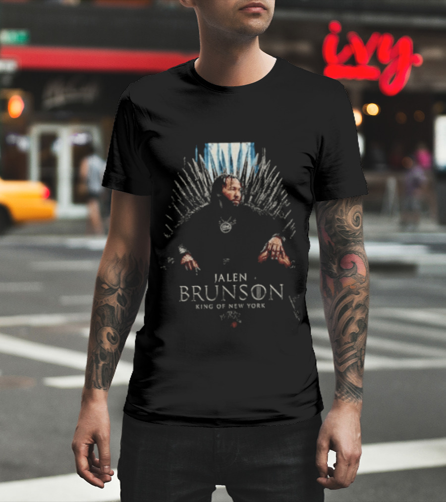 Jalen Brunson Game Of Thrones King Of New York Knicks Throne Concept T-Shirt
