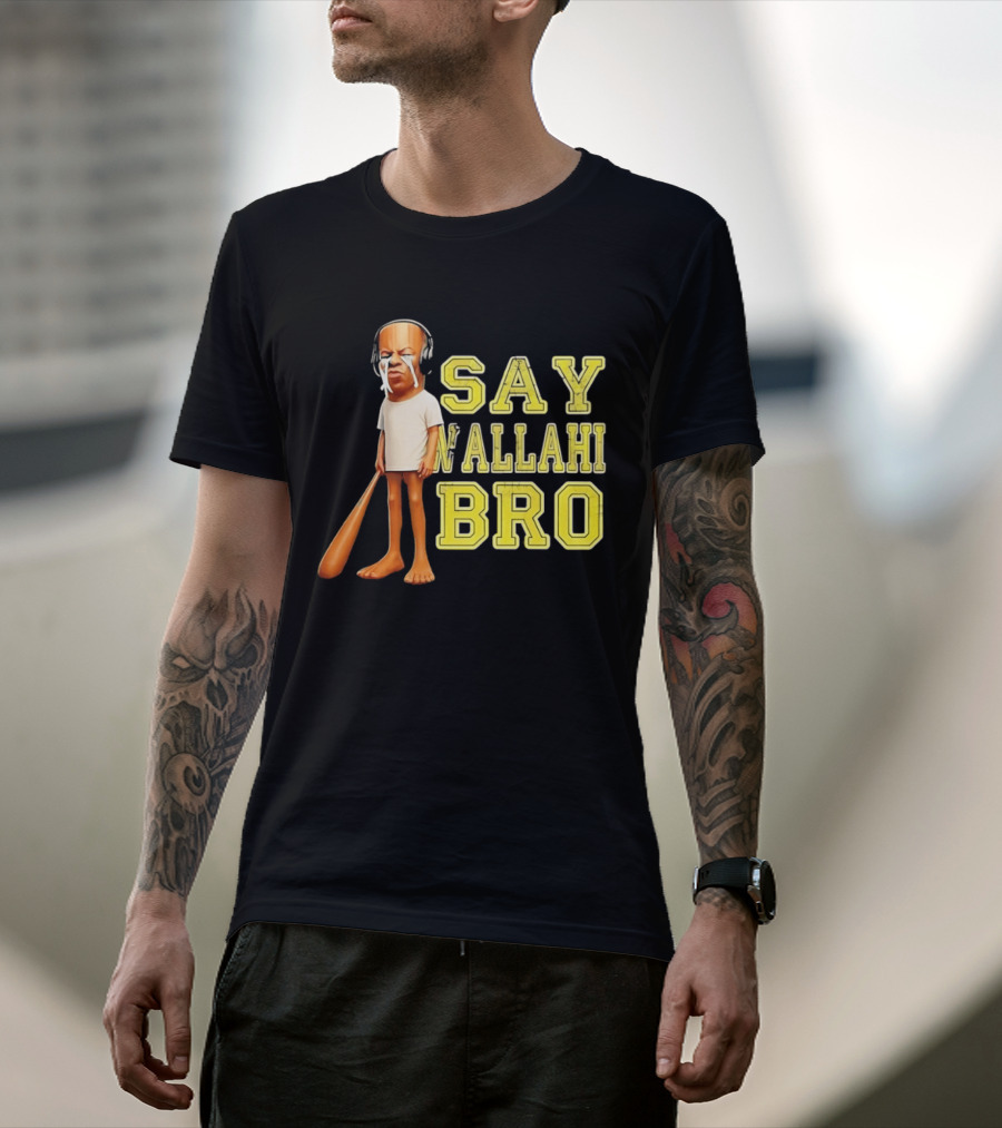 Tyler The Creator Say Wallahi Bro Baseball Bat T-Shirt