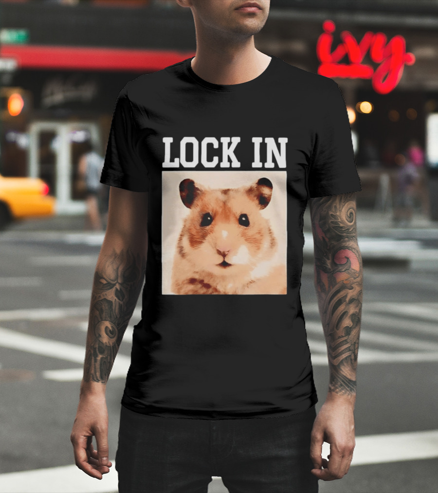 LOCK IN Hamster Cute Adorable Pet Animal T-Shirt