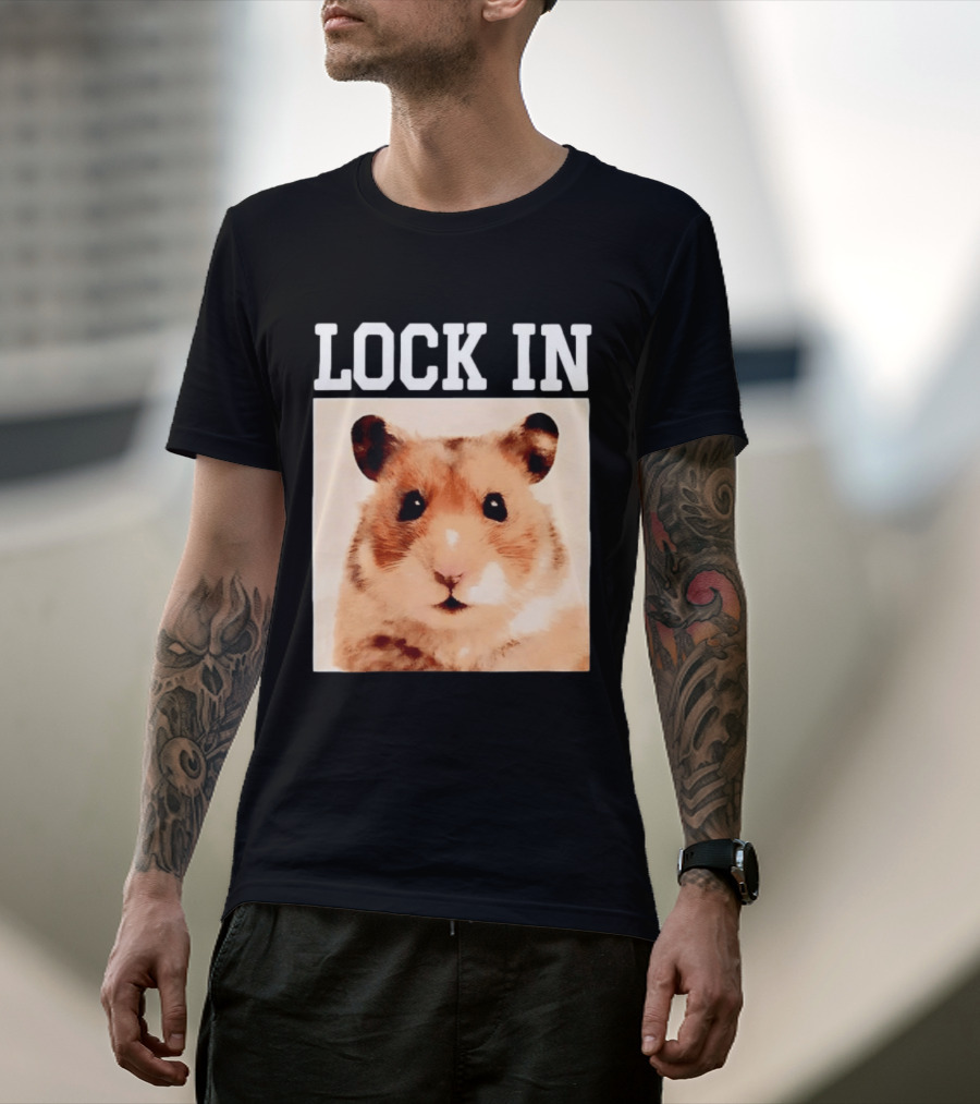 LOCK IN Hamster Cute Adorable Pet Animal T-Shirt