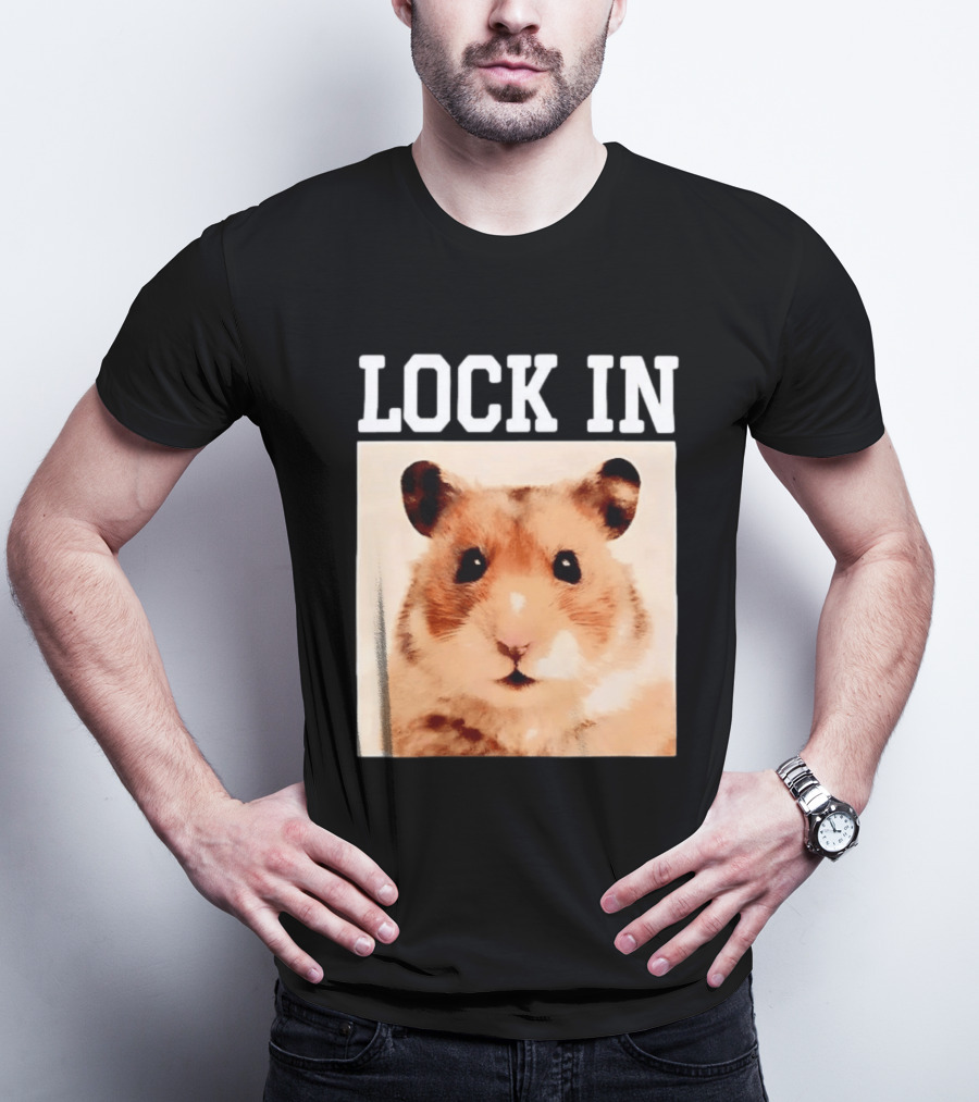 LOCK IN Hamster Cute Adorable Pet Animal T-Shirt