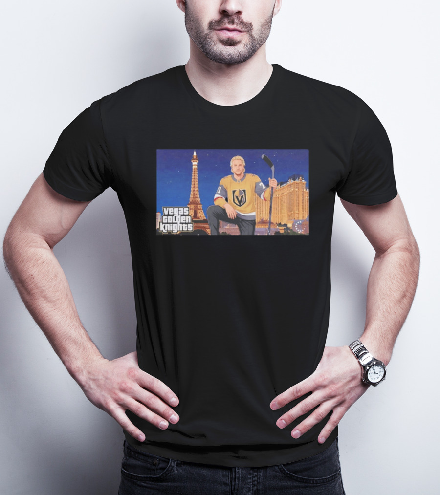 Vegas Golden Knights William Karlsson Hockey Vegas Skyline T-Shirt