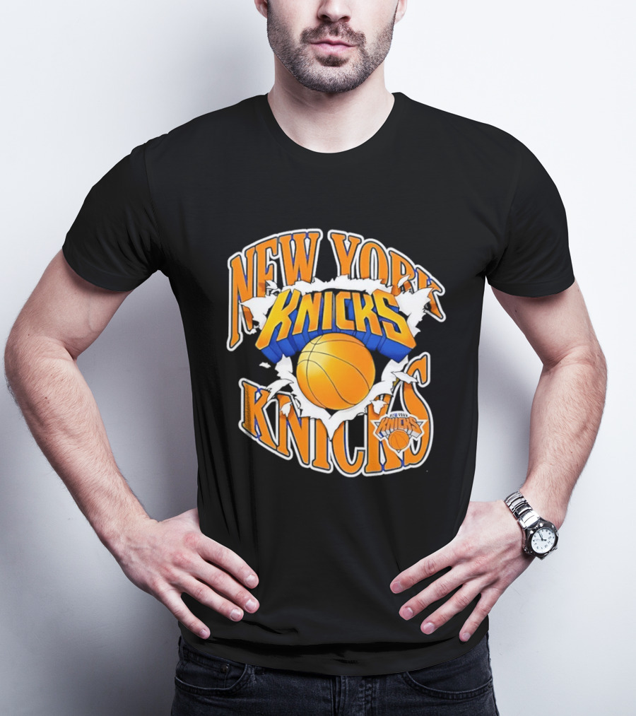 New York Knicks Bursting Basketball Knicks T-Shirt