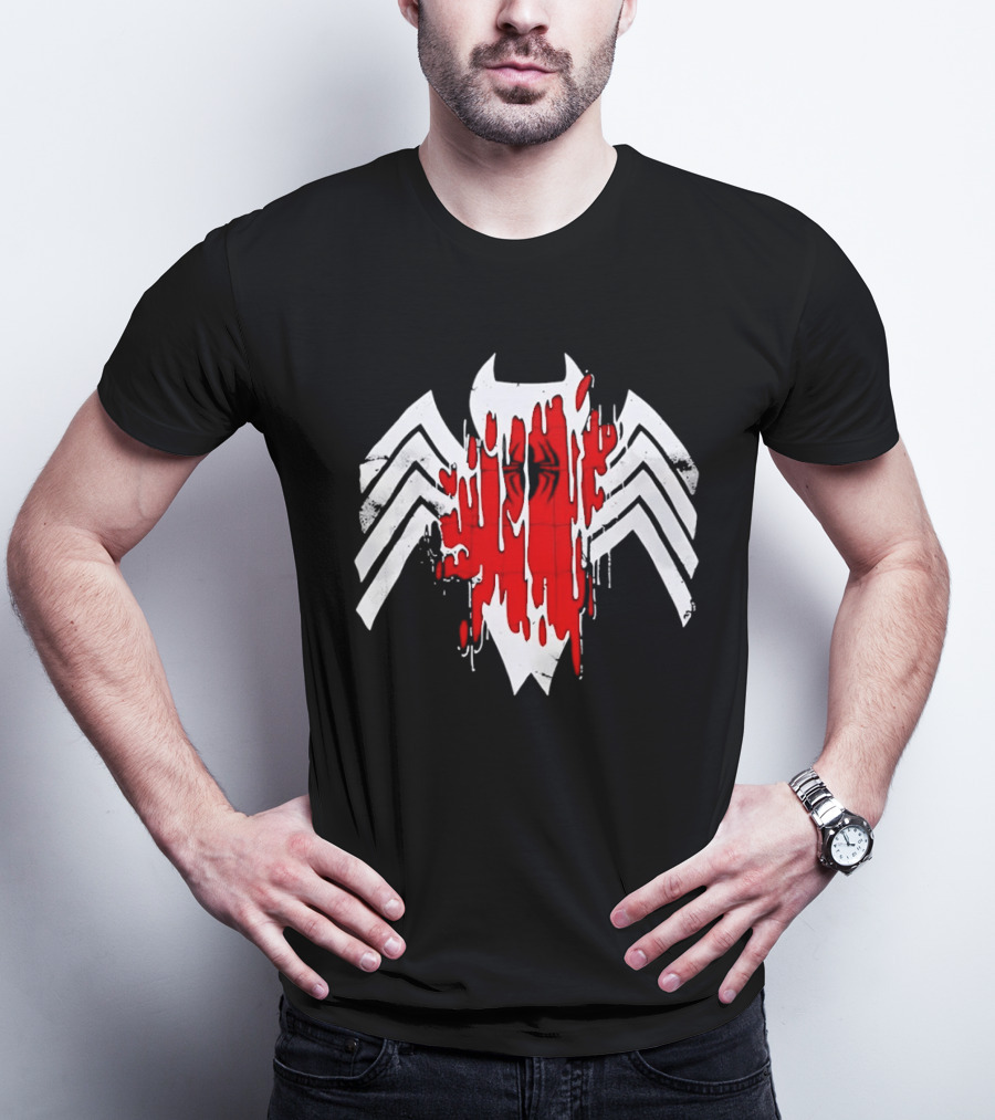 Venom Symbiote Red Dripping Spider T-Shirt