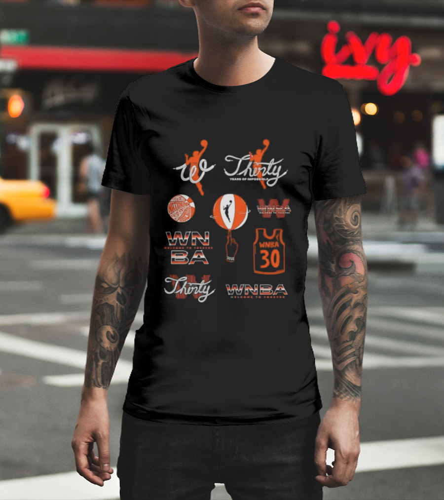 WNBA Thirty Years Impossible Leagues 30th Season Celebration T-Shirt