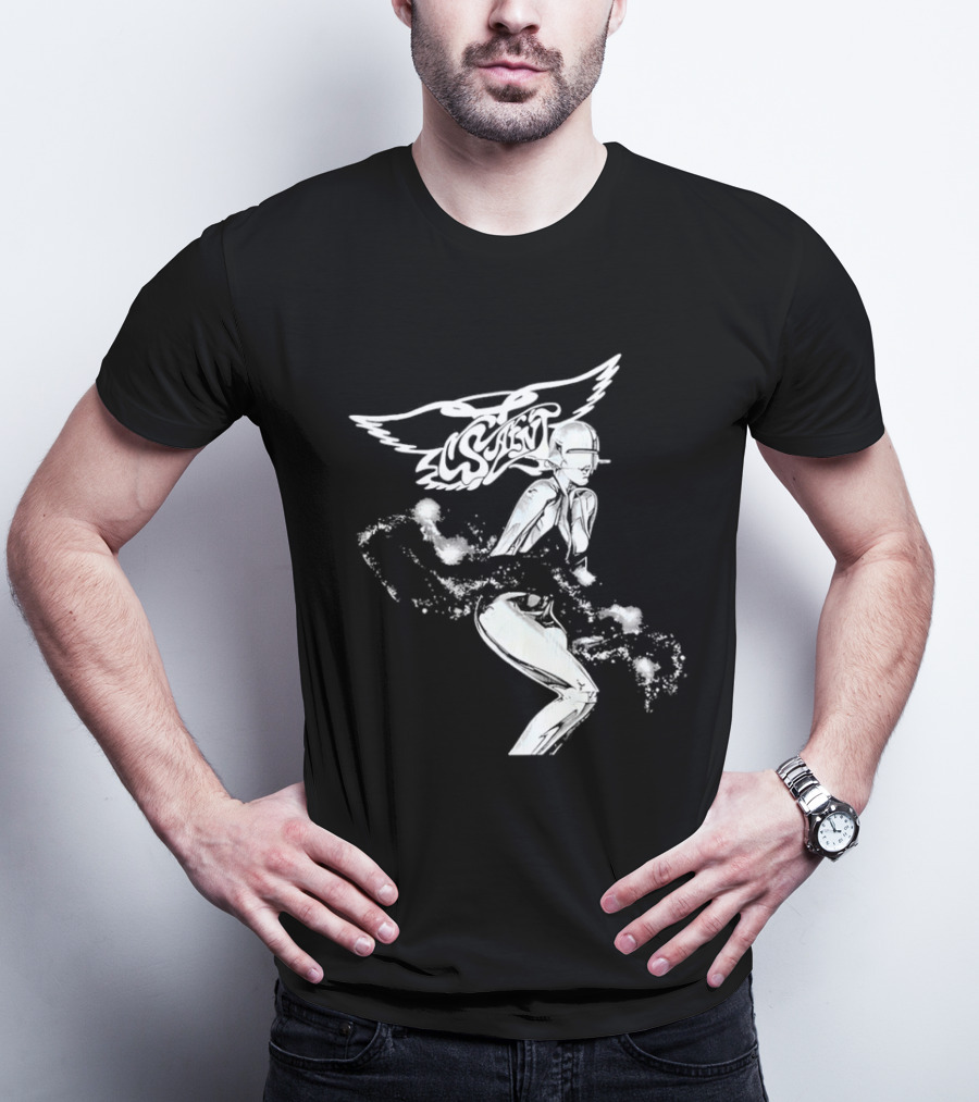 Aerosmith Wings Cosmic Robot Woman T-Shirt