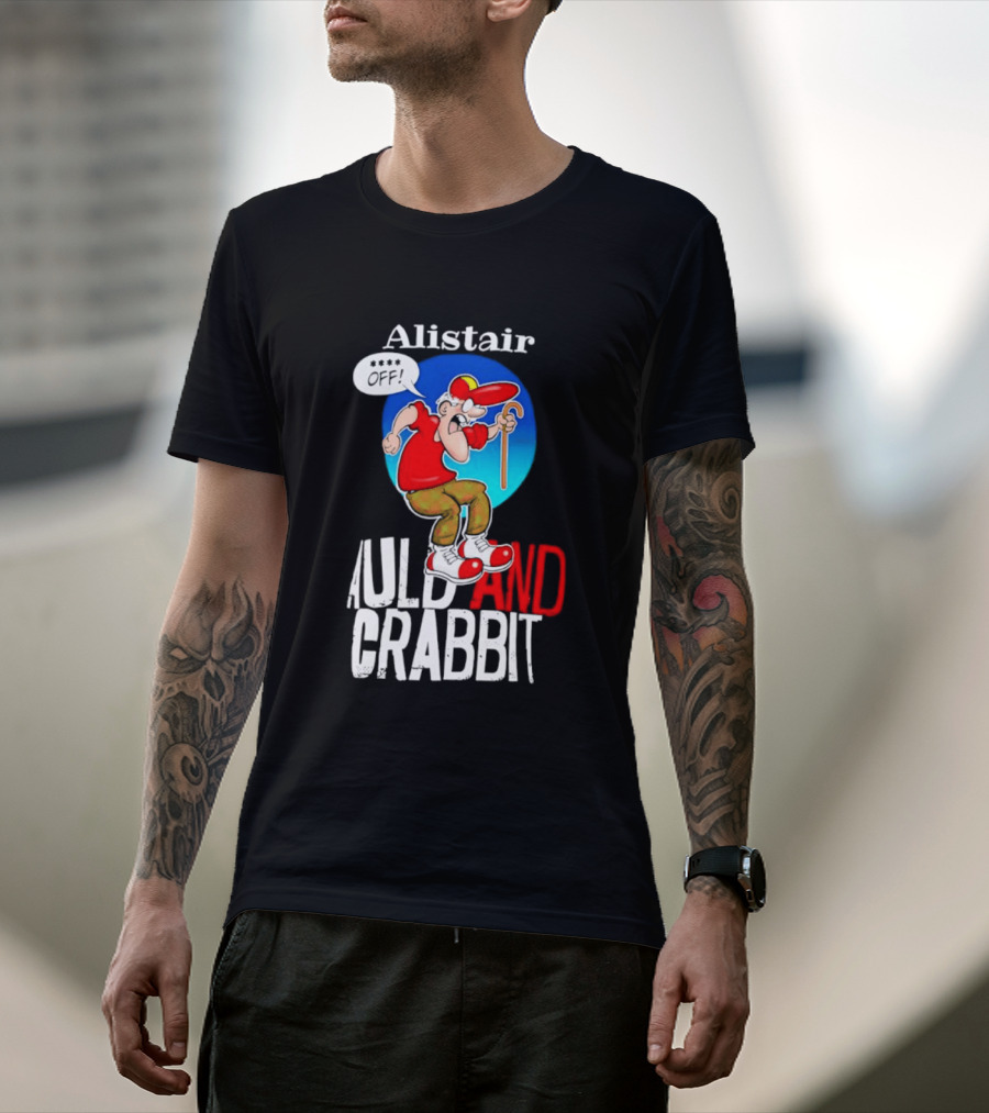 Alistair Auld And Crabbit Red Hat Cartoon Character With Cane T-Shirt