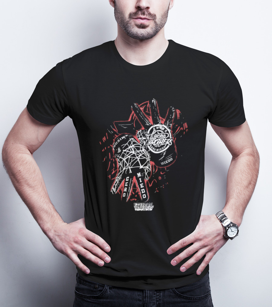 Animo Lucha Brothers Cero Miedo Wrestling Hand Gesture T-Shirt