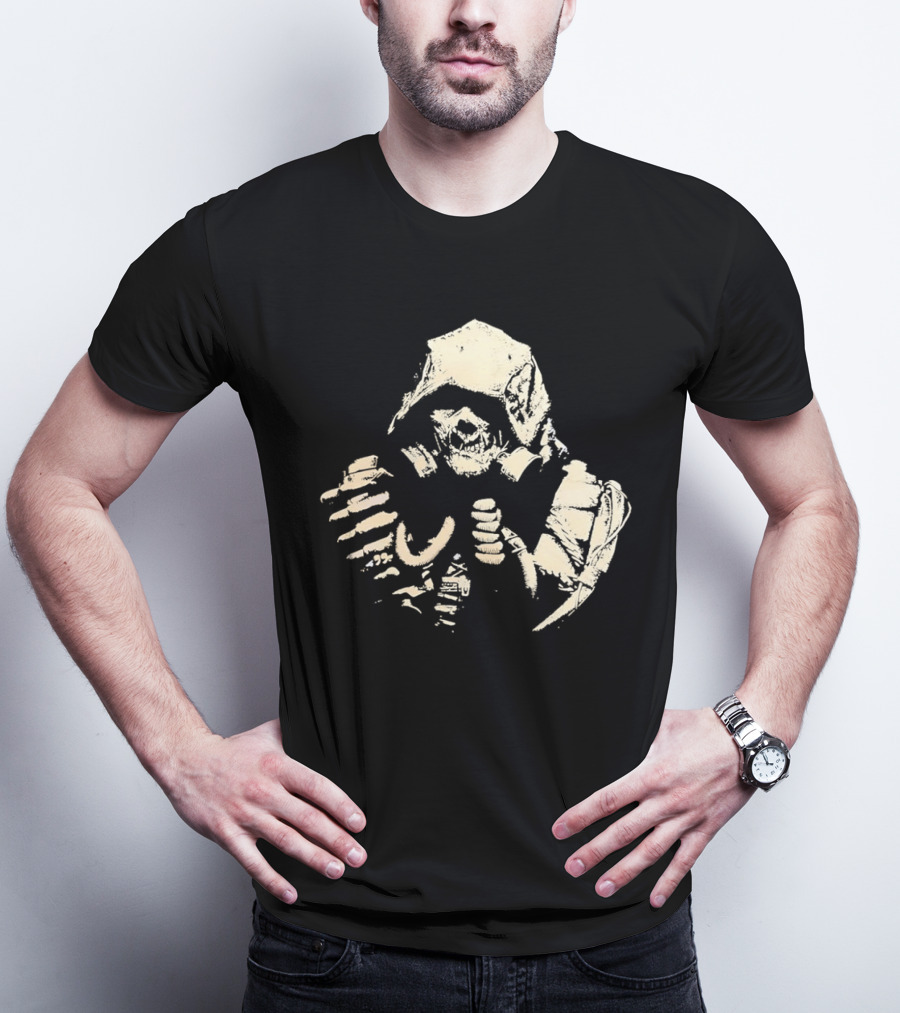Arkham Scarecrow Gas Mask Hooded T-Shirt