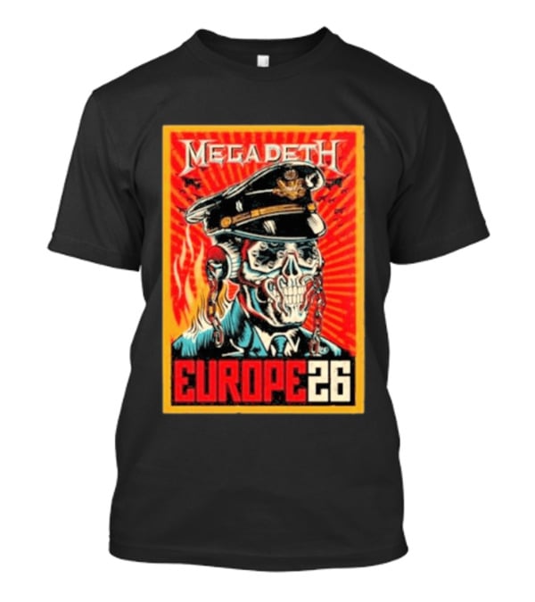 Megadeth Europe 26 Commander Vic Tour T-Shirt