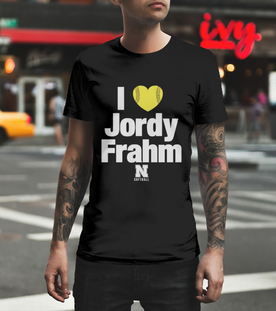 I Heart Jordy Frahm Nebraska Cornhuskers Softball T-Shirt