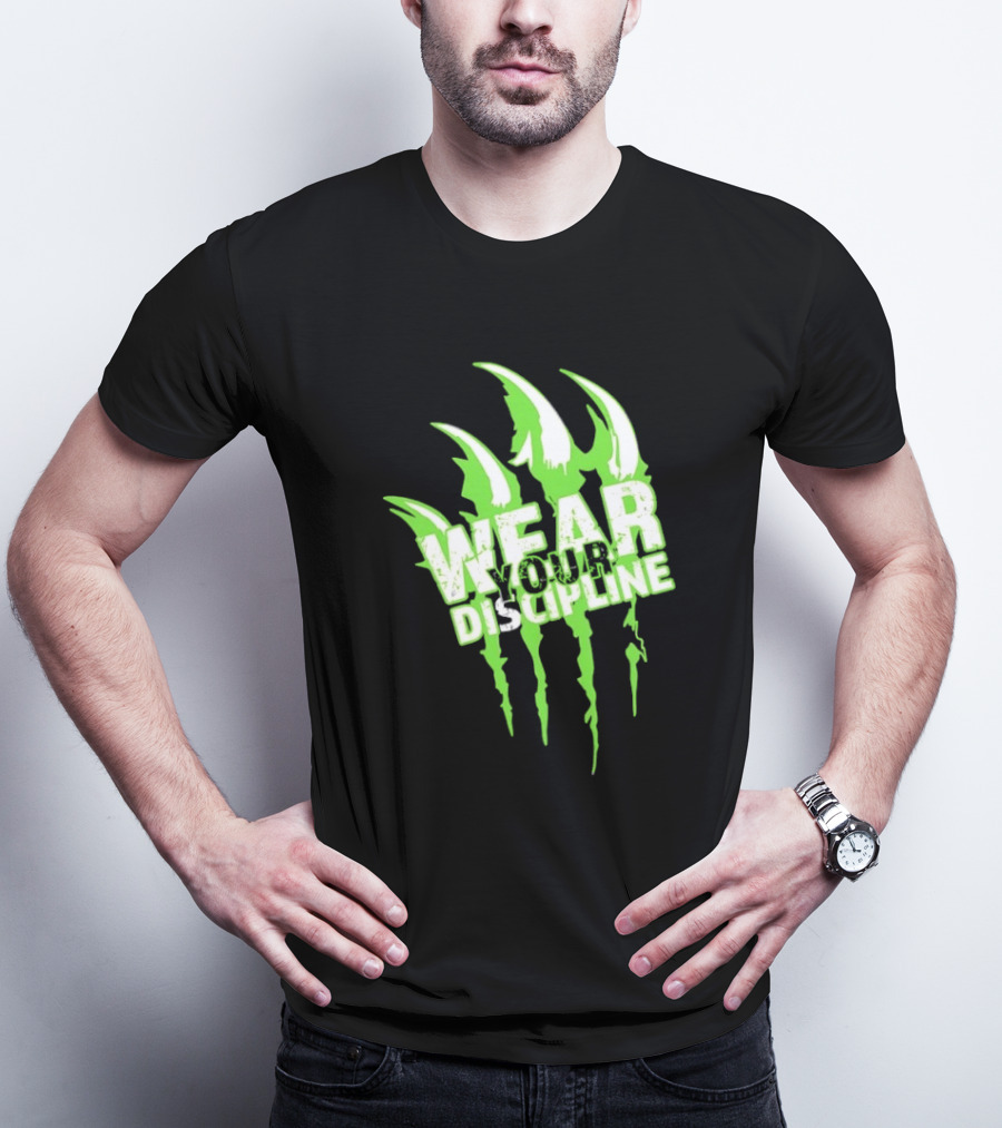 Distressed Green Claw Wear Your Discipline Claw Marks T-Shirt