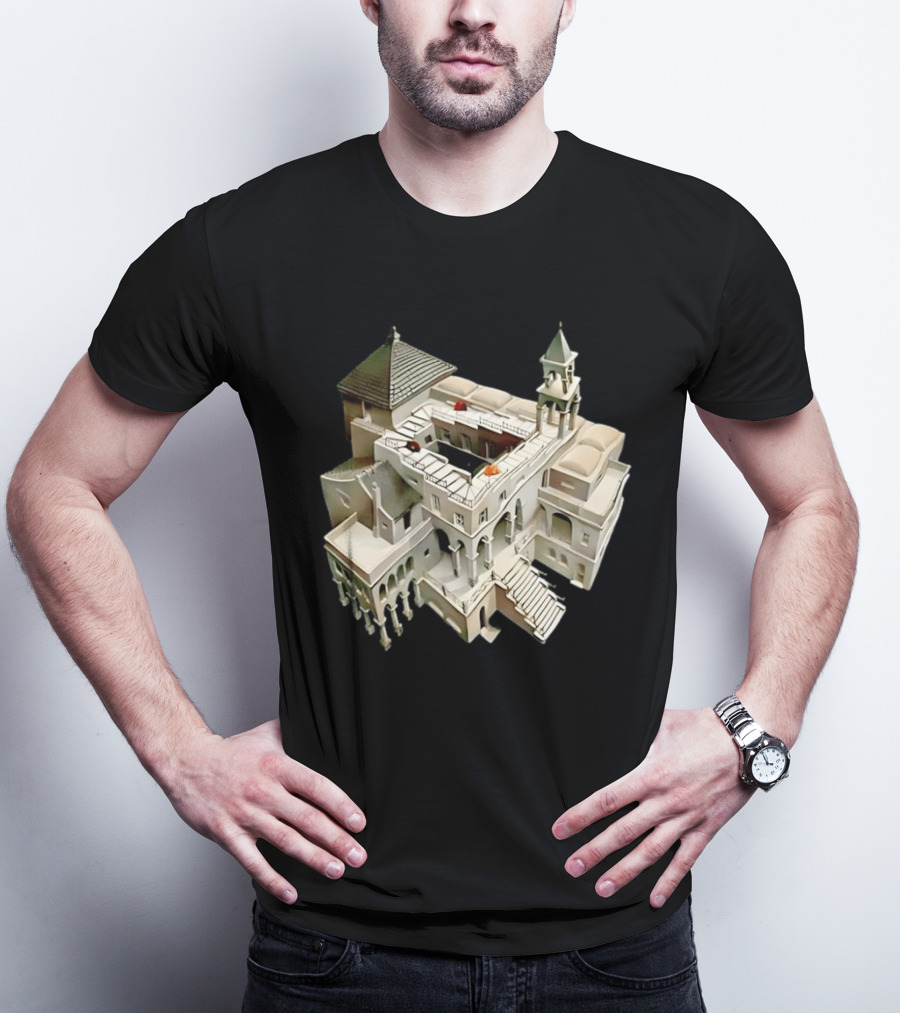 Escher Impossible Building Optical Illusion Architecture T-Shirt
