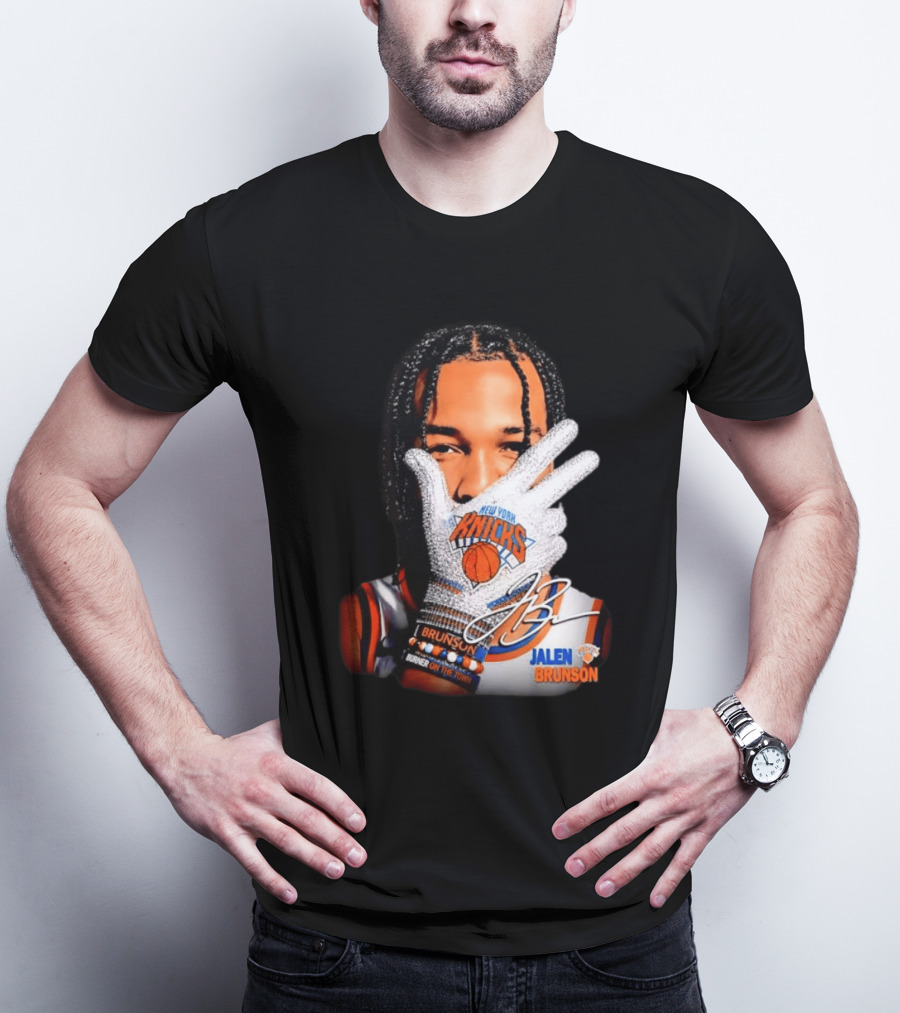 New York Knicks Jalen Brunson Iceman Burner Signature Basketball Player T-Shirt