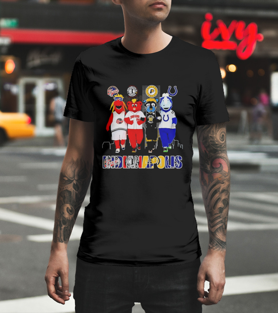 Indiana Fever Pacers Colts Indians Mascots Indianapolis T-Shirt