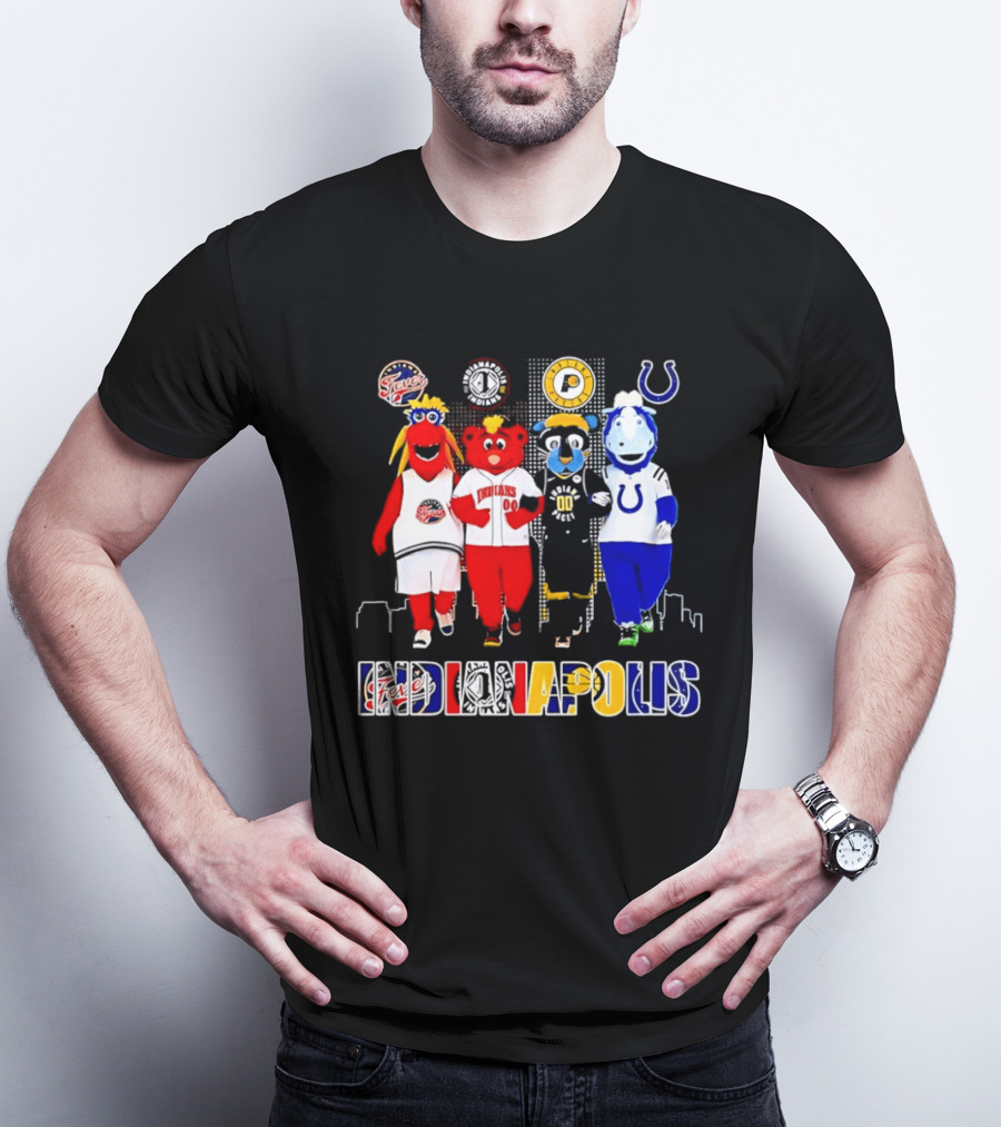 Indiana Fever Pacers Colts Indians Mascots Indianapolis T-Shirt