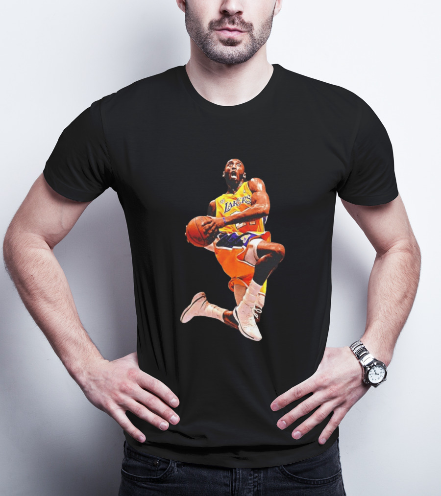 Kobe Bryant Los Angeles Lakers 24 NBA Dunk Pose Iconic Basketball Legend T-Shirt