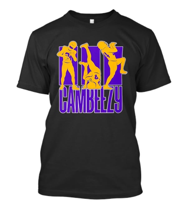 Cambeezy Lil Player 24 Purple Gold Football T-Shirt