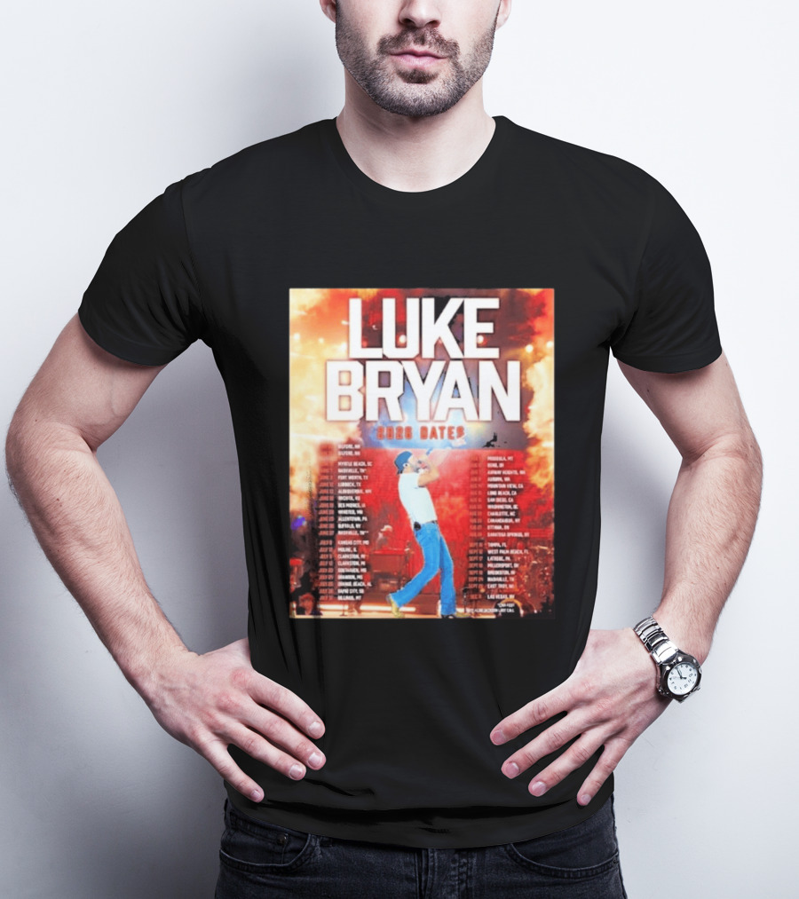 Luke Bryan 2026 Dates Tour Cities Concert Events T-Shirt