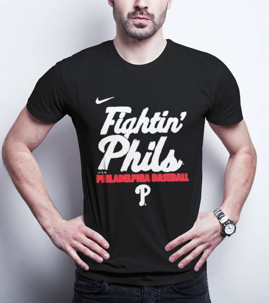 Nike Fightin' Phils Philadelphia Baseball City Connect Handwriting Club T-Shirt