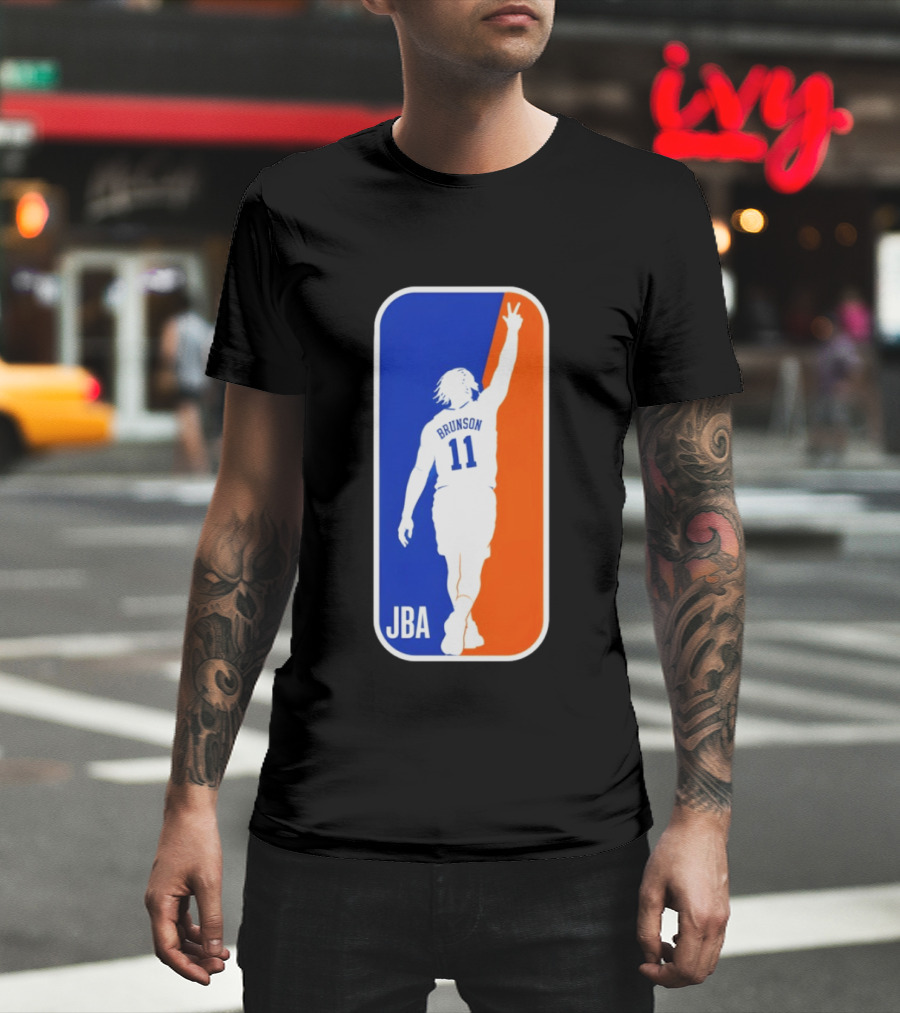 Jalen Brunson 11 JBA Basketball Victory Sign New York T-Shirt