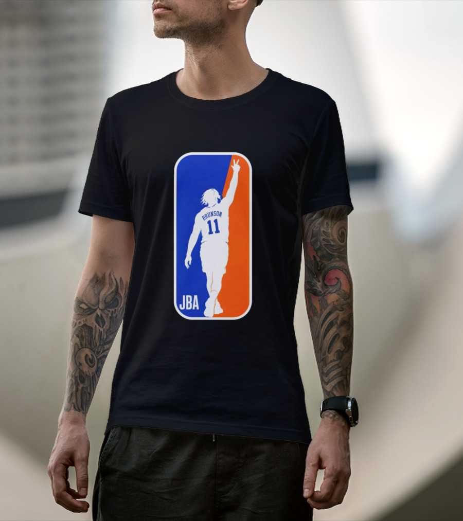 Jalen Brunson 11 JBA Basketball Victory Sign New York T-Shirt