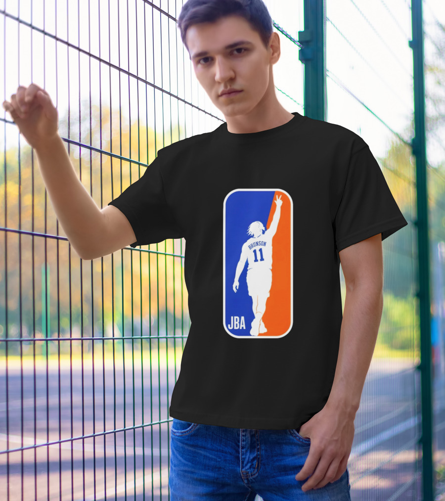 Jalen Brunson 11 JBA Basketball Victory Sign New York T-Shirt