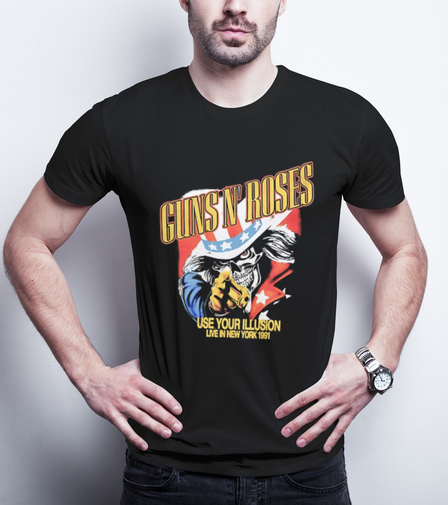 Guns N' Roses Use Your Illusion Live In New York 1991 Uncle Sam T-Shirt