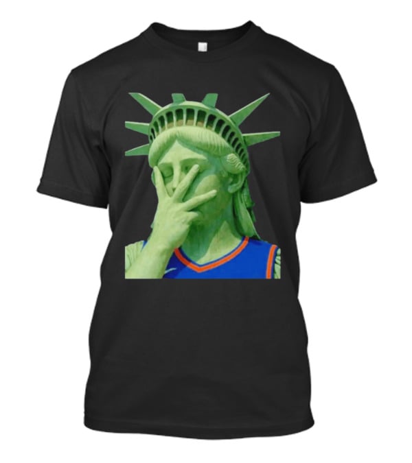 Liberty And Brunson For All Jalen Brunson 3 Points Pose Statue Of Liberty Knicks Jersey T-Shirt