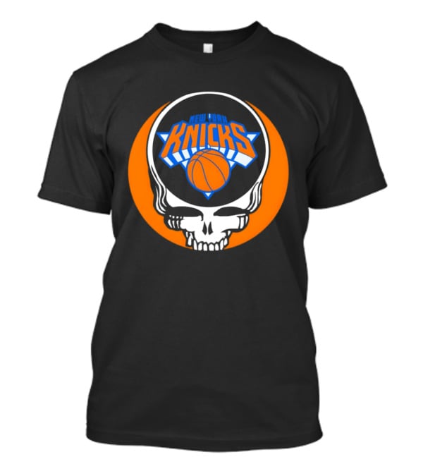 New York Knicks Grateful Dead Basketball Skull Logo Steal Your Face T-Shirt