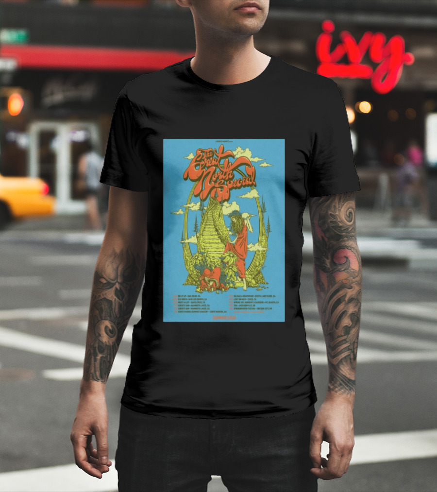 The Great North Special Tour 2026 Uncle John's New Haven Liberty Hall Fillmore West Shrine Auditorium Hollywood Events T-Shirt