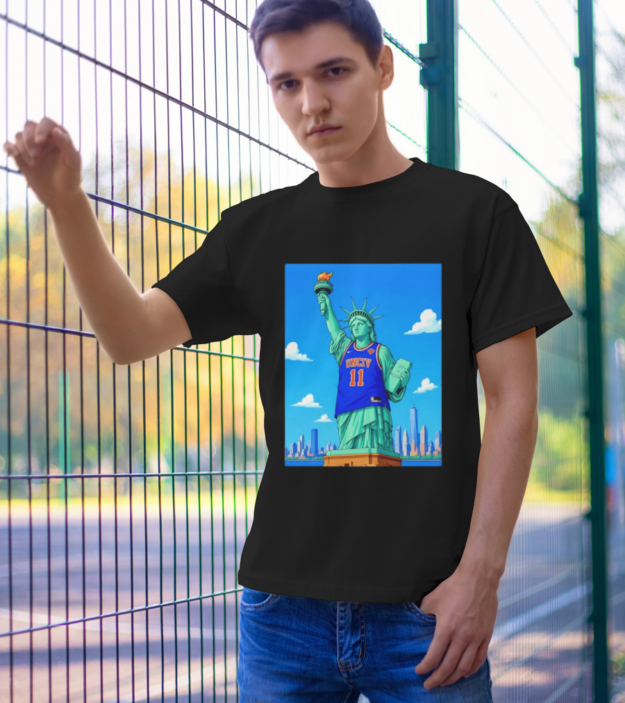 UNCIV 11 Jersey On Statue Of Liberty New York Knicks T-Shirt