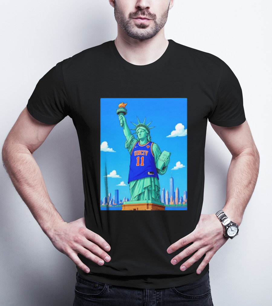 UNCIV 11 Jersey On Statue Of Liberty New York Knicks T-Shirt