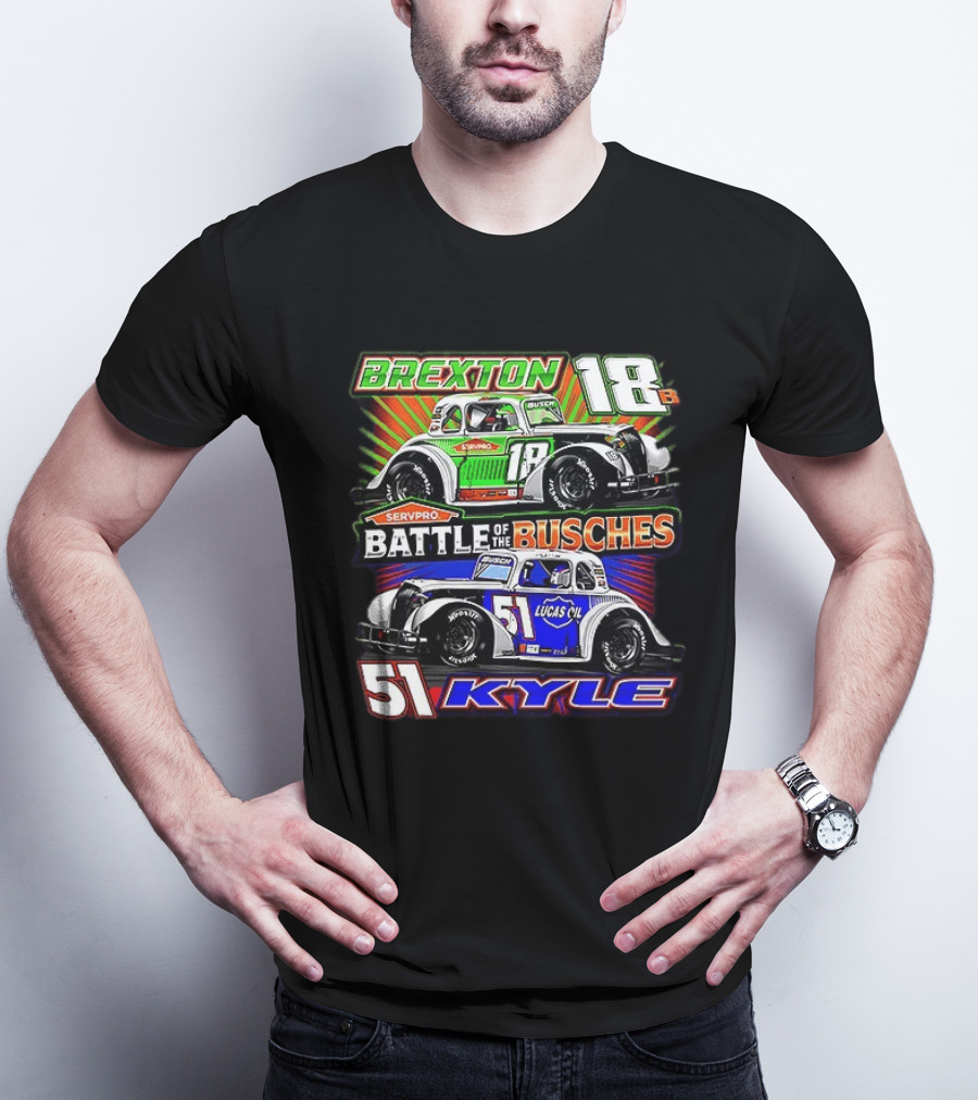 Brexton 18 Busch Kyle 51 Battle Of The Busches Racing T-Shirt