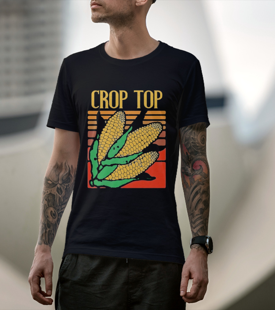 CROP TOP Corn Cobs Maize Sweetcorn Vegetable Agriculture Farm Harvest T-Shirt