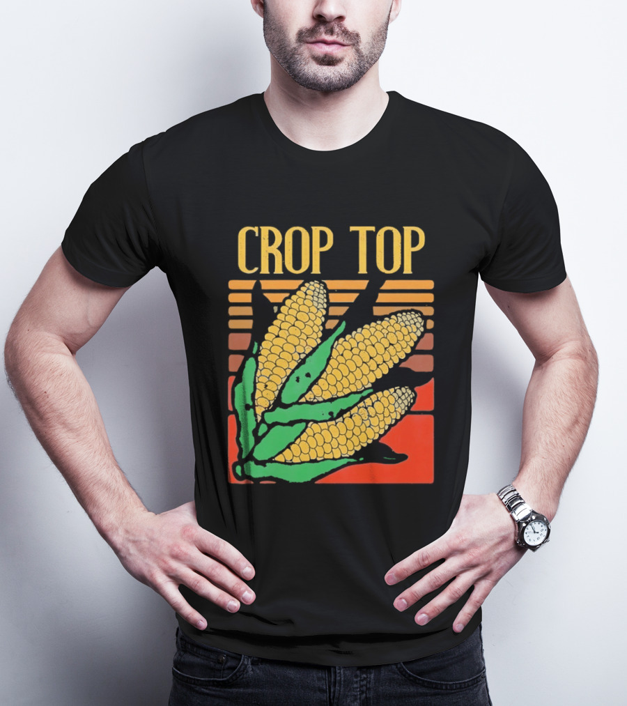 CROP TOP Corn Cobs Maize Sweetcorn Vegetable Agriculture Farm Harvest T-Shirt